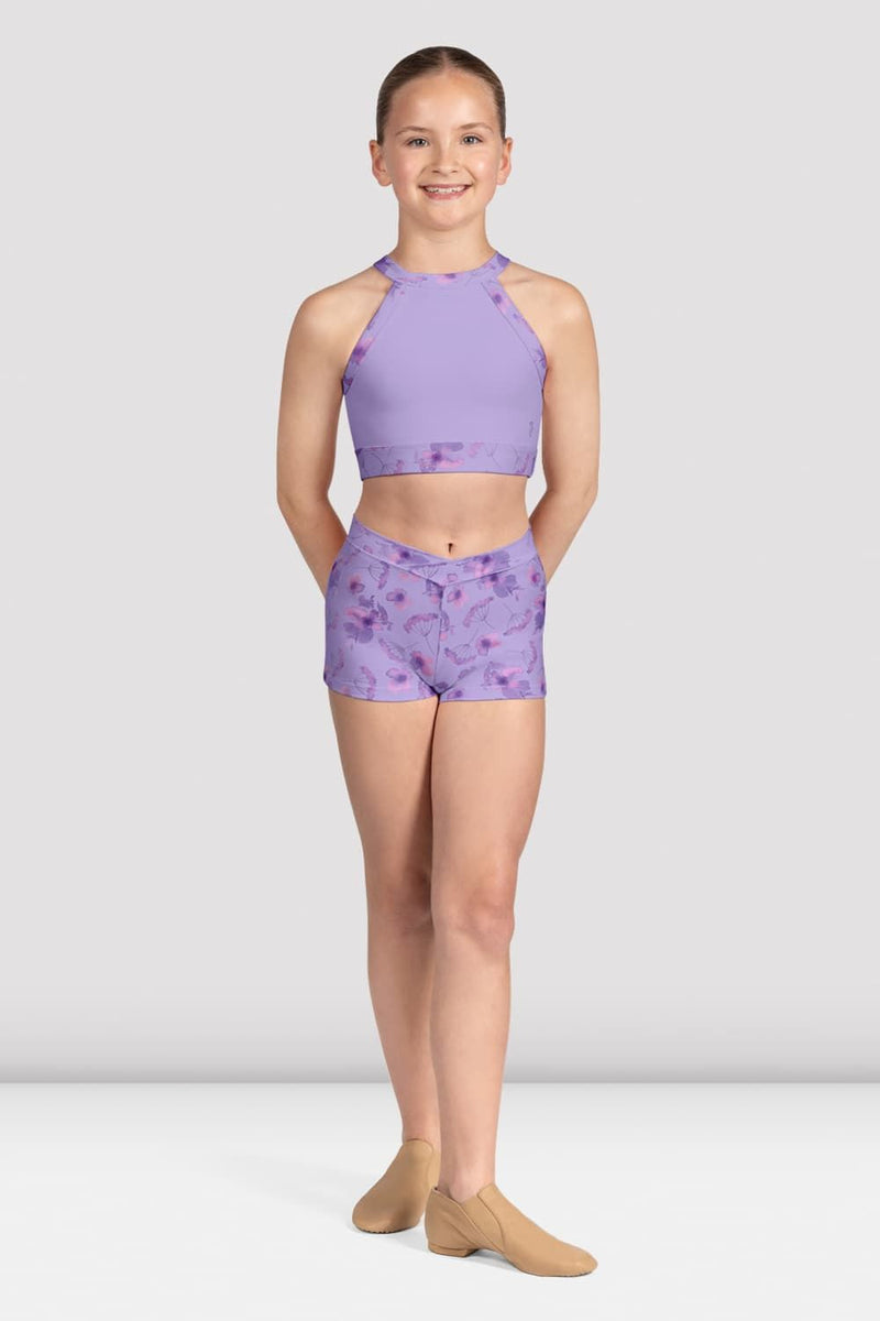 Girls Aella Mesh Back Crop Top, Purple – BLOCH Dance EU