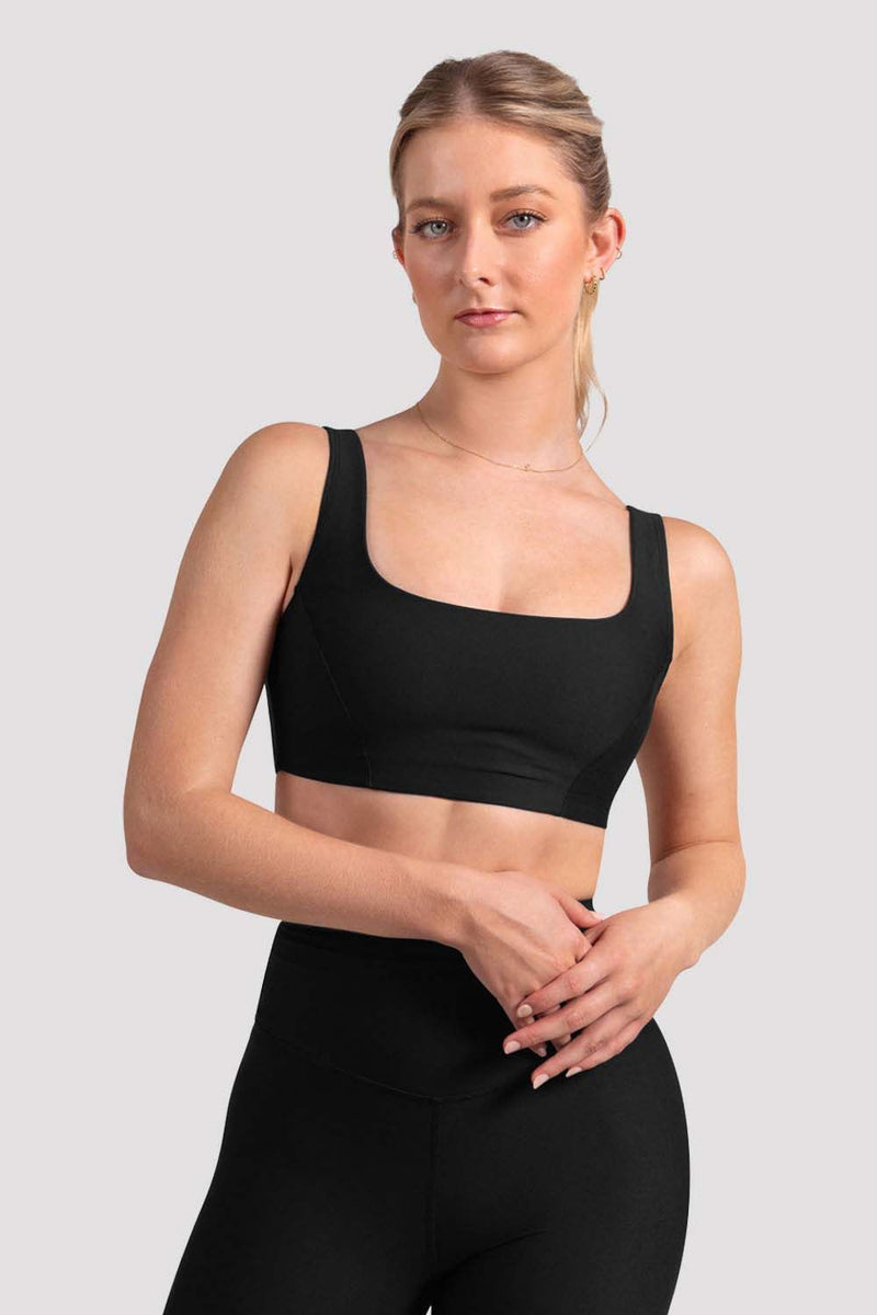 BLOCHsculpt™ Square Neck High Compression Sports Bra - Ebony | BLOCH ...