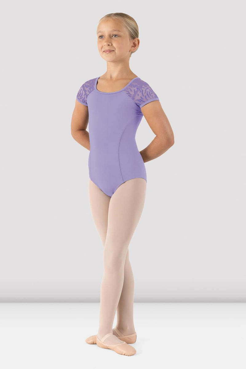 Macy Trikot mit Flügelärmeln für Mädchen, Lila – BLOCH Dance EU