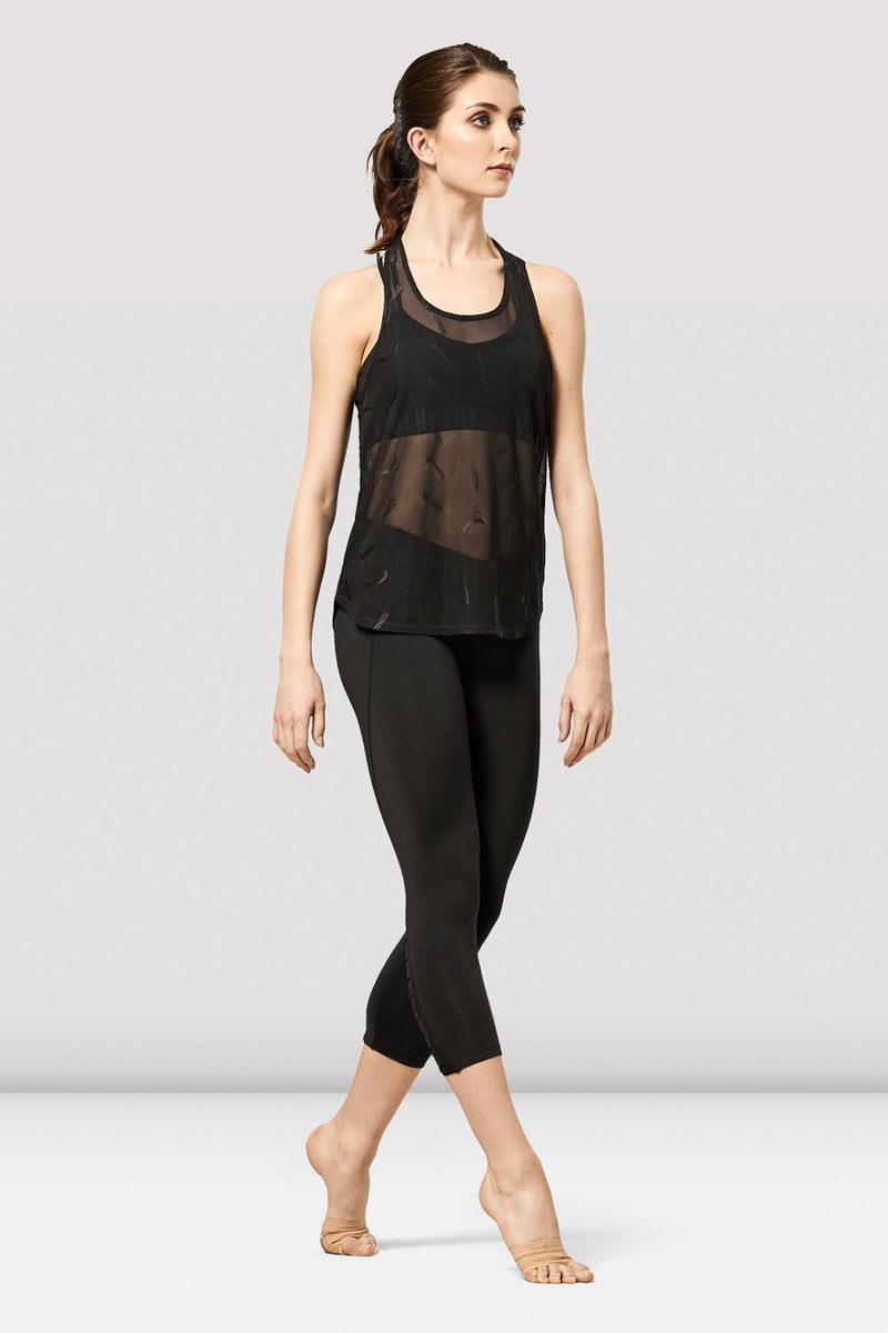 Ladies Tulia Bloch Logo Mesh Racerback Tank, Black | BLOCH EU – BLOCH ...